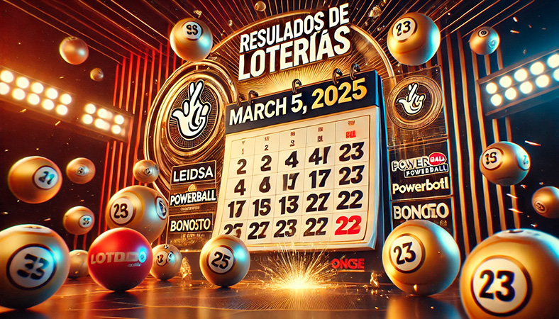 Resultados de las loterías del 5 de marzo 2025